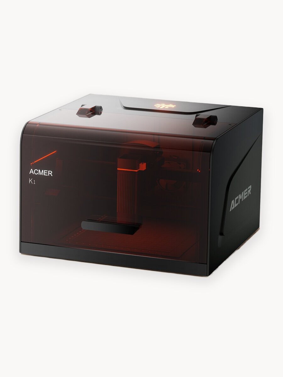 Лазерный гравер ACMER K1 3,5 Вт, рабочая зона 150x150 мм, скорость 10000 мм/мин, дымоудаление, компактный