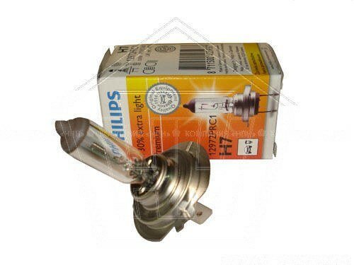 Лампа галогеновая h7 12v 55w philips vision +30% pх26d original (12972 pr)