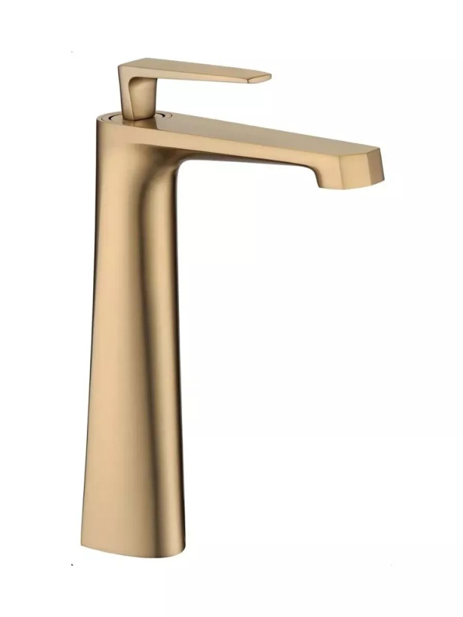 Смеситель для раковины высокий Grocenberg GB3025, латунь, матовое золото