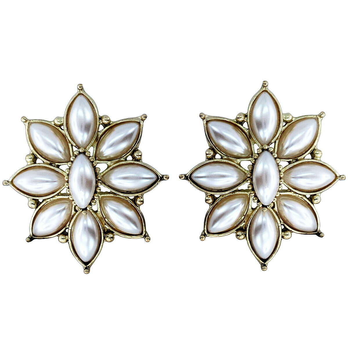 Серьги пусеты, жемчуг имитация