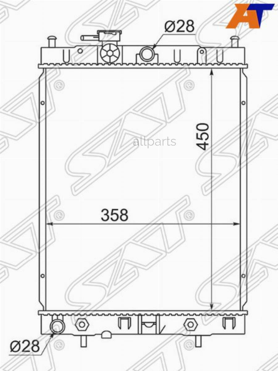 SAT NS0001 Радиатор Nissan Cube 98-00