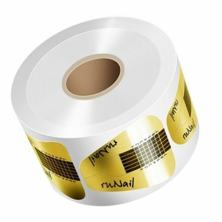 RuNail Professional Одноразовые формы (широкие, золотые), 500 шт. (0795)