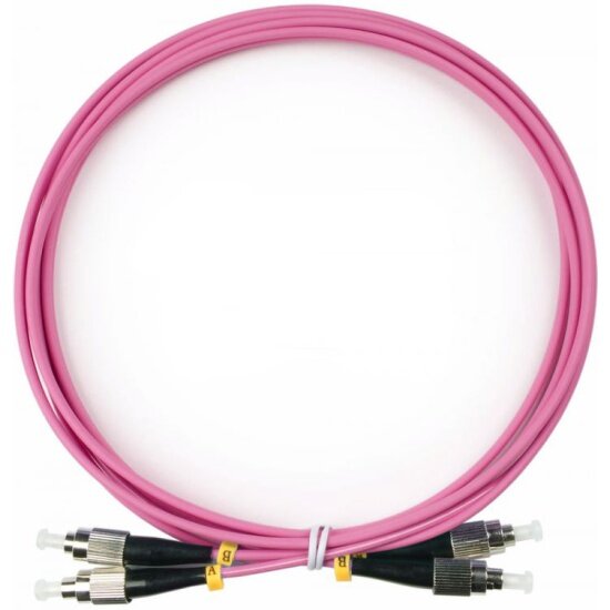 Патч-корд оптический Toplan , дуплексный, FC/PC-FC/PC, MM 50/125 (OM4), 1,5 м, LSZH