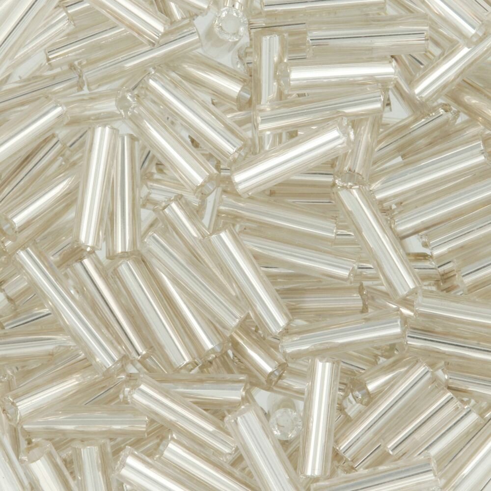 Бисер "Zlatka" стеклярус GG 3" (0021-0049) 10 шт 10 г №0021 прозрачный