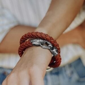 Плетеный браслет, металл