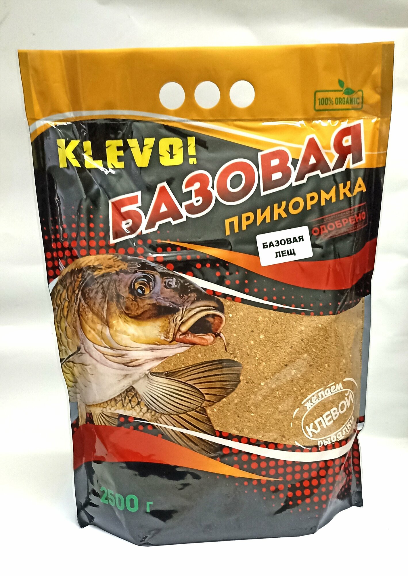 Прикормка KLEVO Базовая Лещ (средний помол) 2.5кг