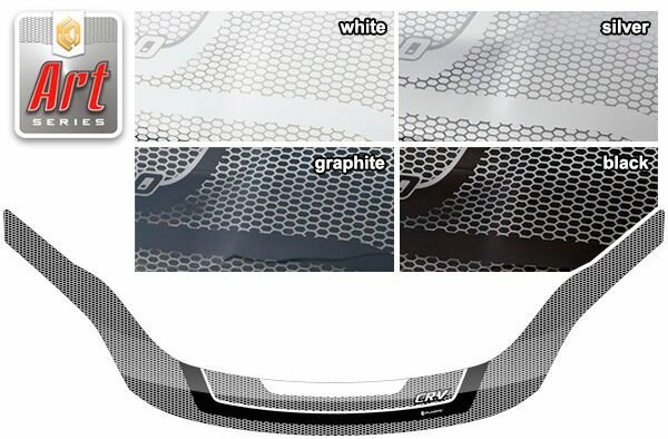 Дефлектор капота Honda CR-V 2009-2012 Серия "Art" черная