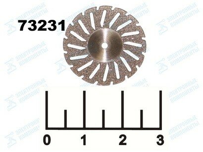 Диск алмазный двухсторонний 22мм (16 прорезей/косой) 350.524.220-Т5