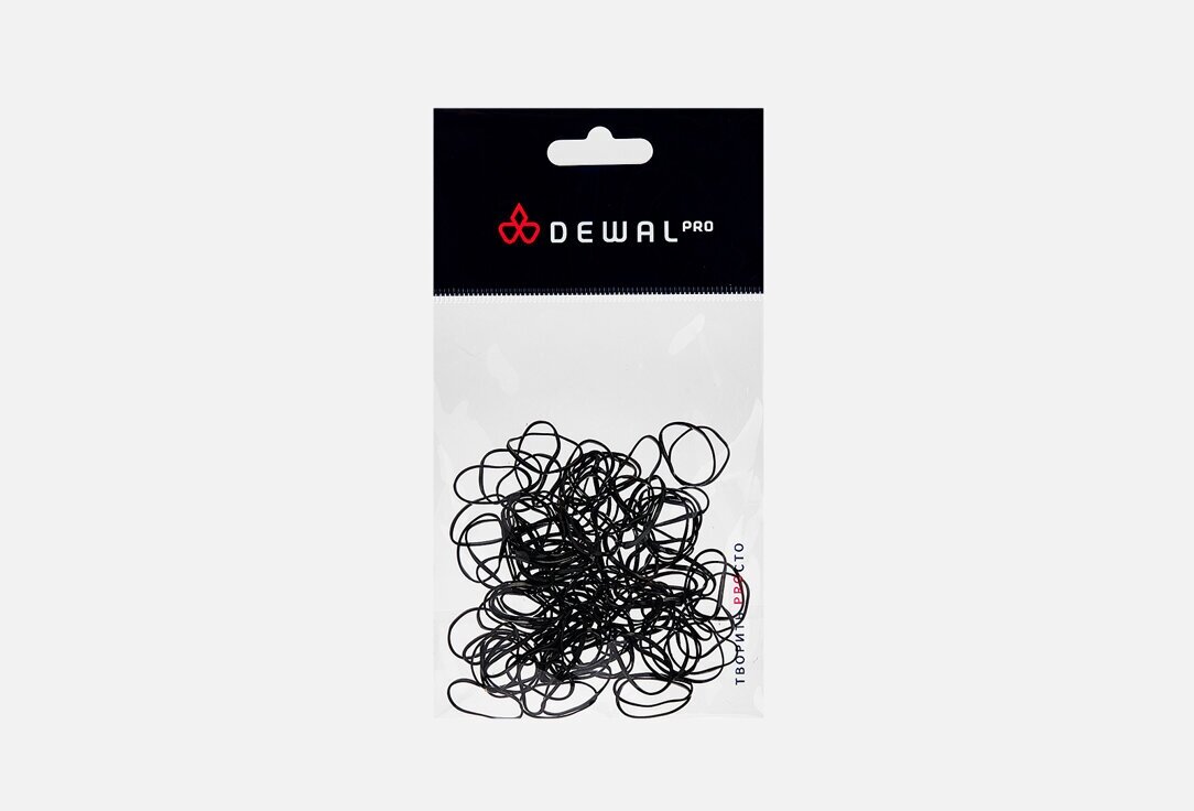 Dewal Professional - Резинки для волос силиконовые чёрные, mini 100 шт/уп, RES036 -
