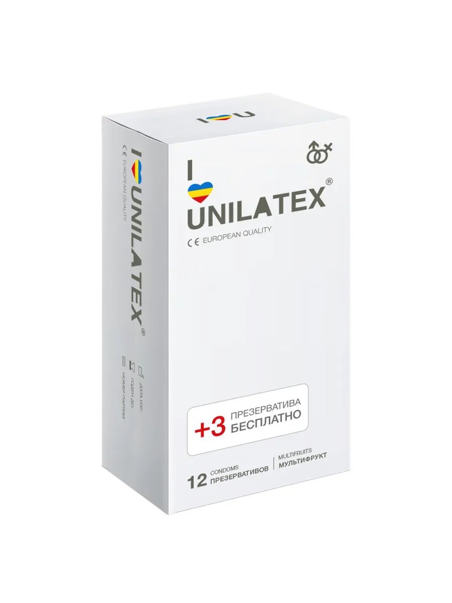 Цветные ароматные презики Unilatex 12 шт + 3 шт в подарок