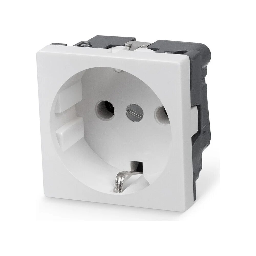 Электрическая розетка Cabeus Mosaic 45x45, нем. ст, 2K+3, 16A, белая (в сборе) ME45-WH, 16 А