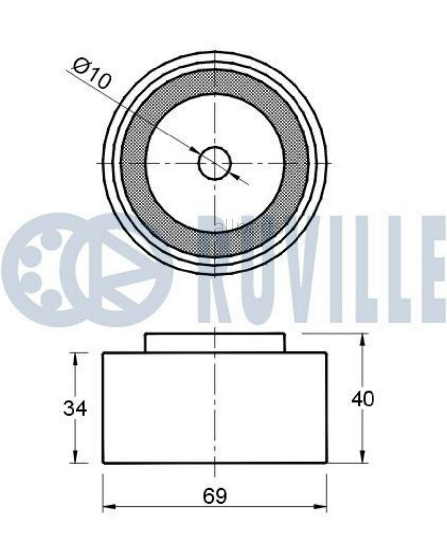 RUVILLE 541607 ролик обводной ремня ГРМ!\Land Rover Discovery/Range Rover Sport 2.7-3.0D 10-21