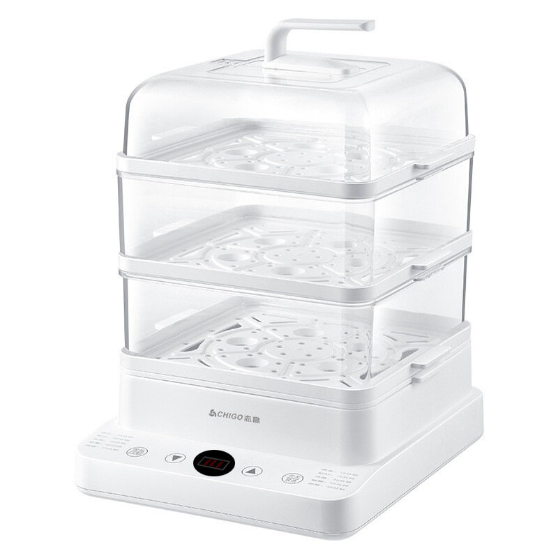 Электрический пароварка Zhigao для дома, многофункциональная сенсорная электрическая пароварка 24L с видимой крышкой, большая емкость, оптовая электрическая пароварка