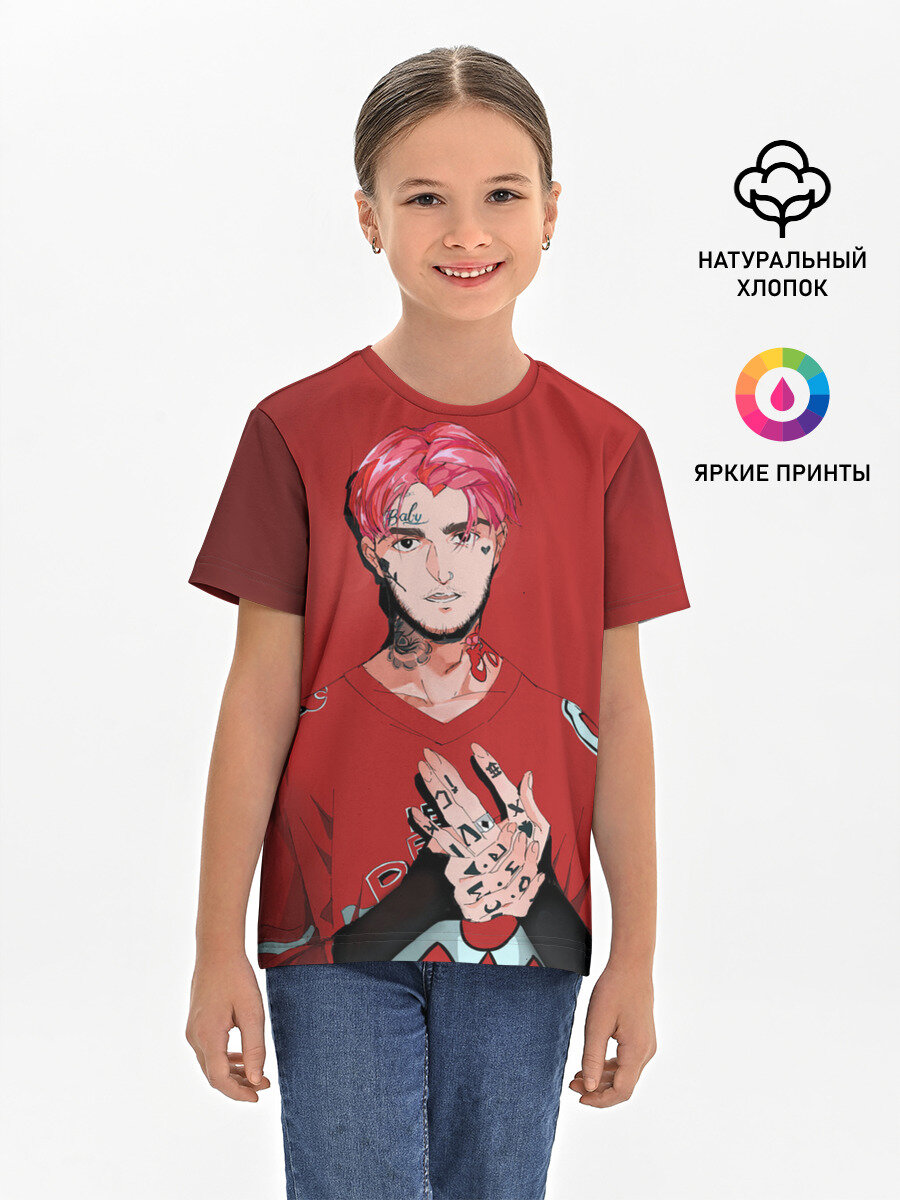 Футболка хлопковая детская Red Lil Peep
