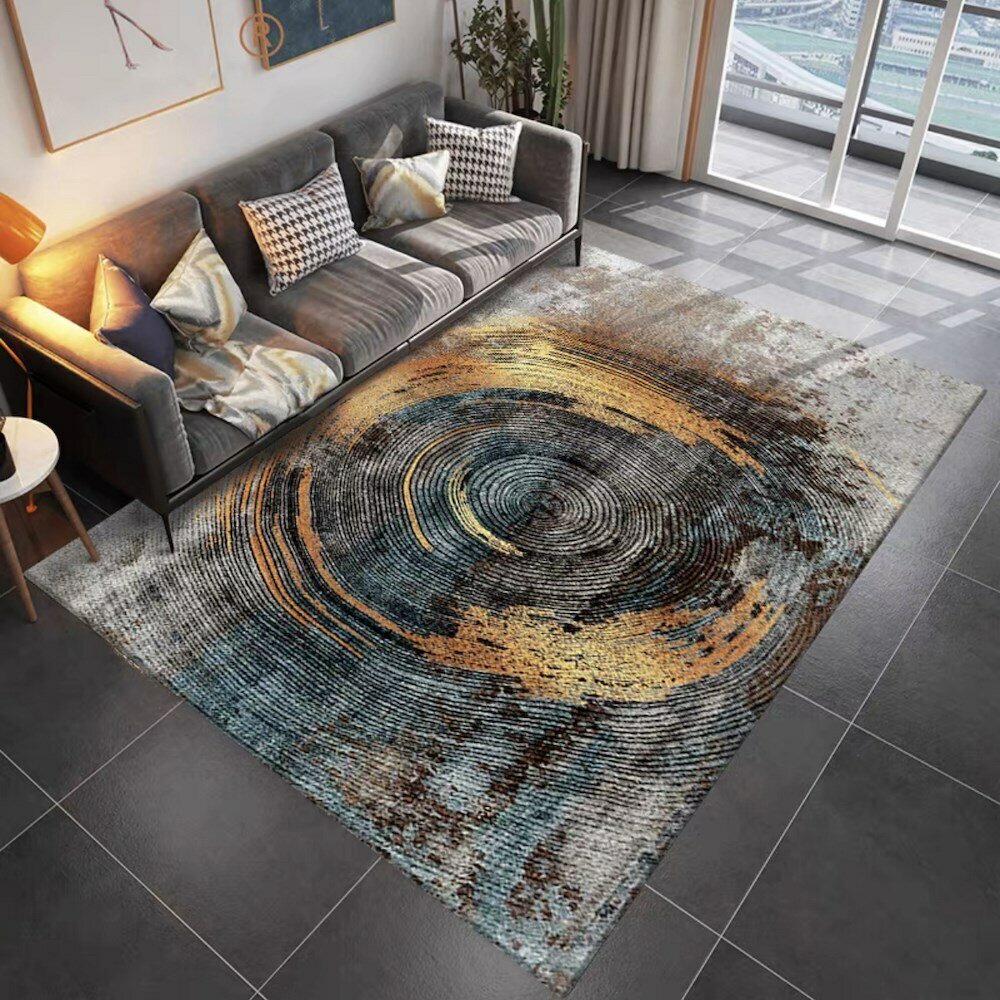 Ковер на пол для комнаты безворсовый "Спил дерева" 160х230