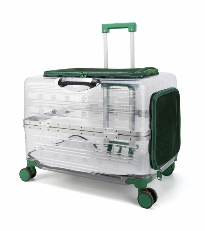 Чехол-тележка для домашних животных / Сумка переноска на колесах для животных кошек собак 44х55х39 см в самолет дорогу путешествия с ковриком