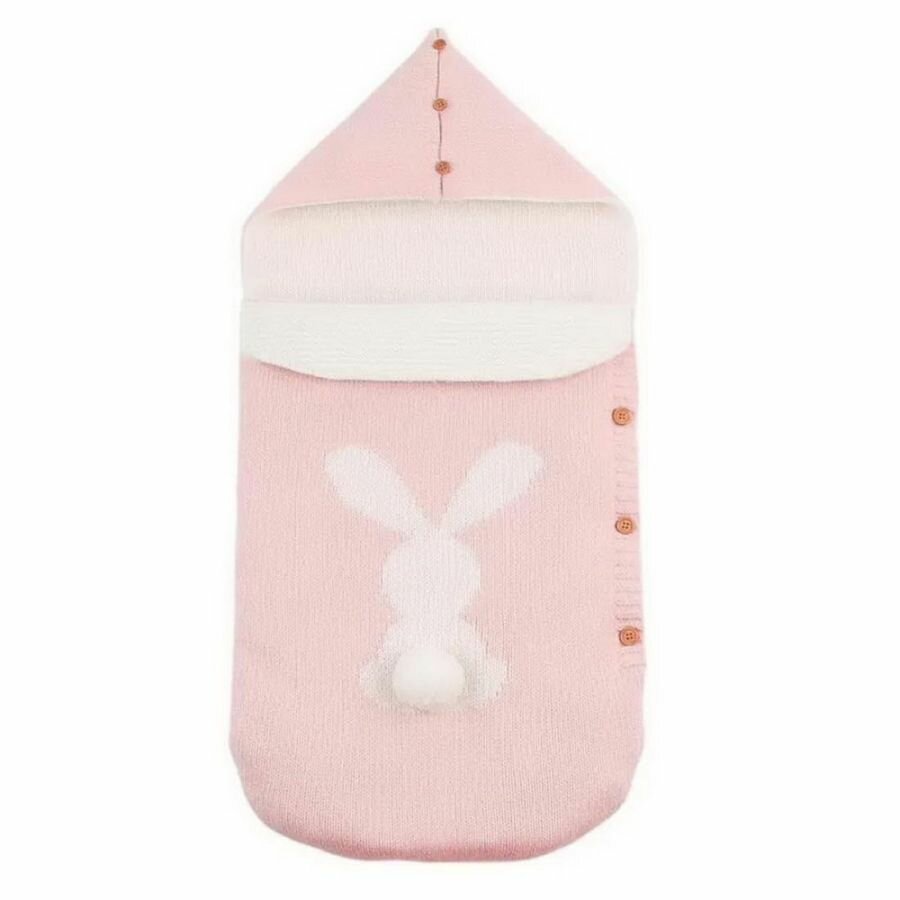 Конверт Pituso "Зайка", акриловый, универсальный, на молнии, розовый, 75x35 см