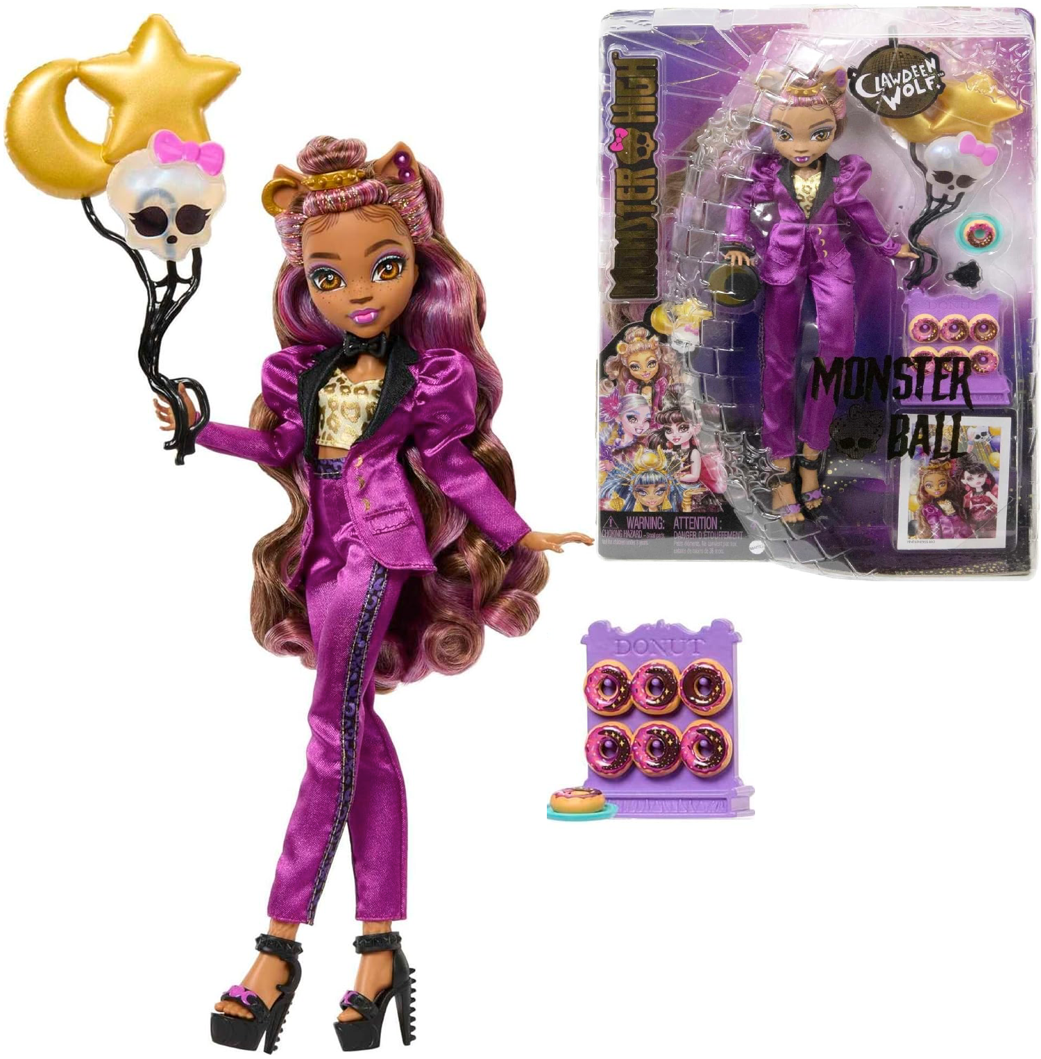 Кукла Монстр Хай Клодин Вульф Бал Монстров - Monster High Clawdeen Wolf Monster Ball HNF69