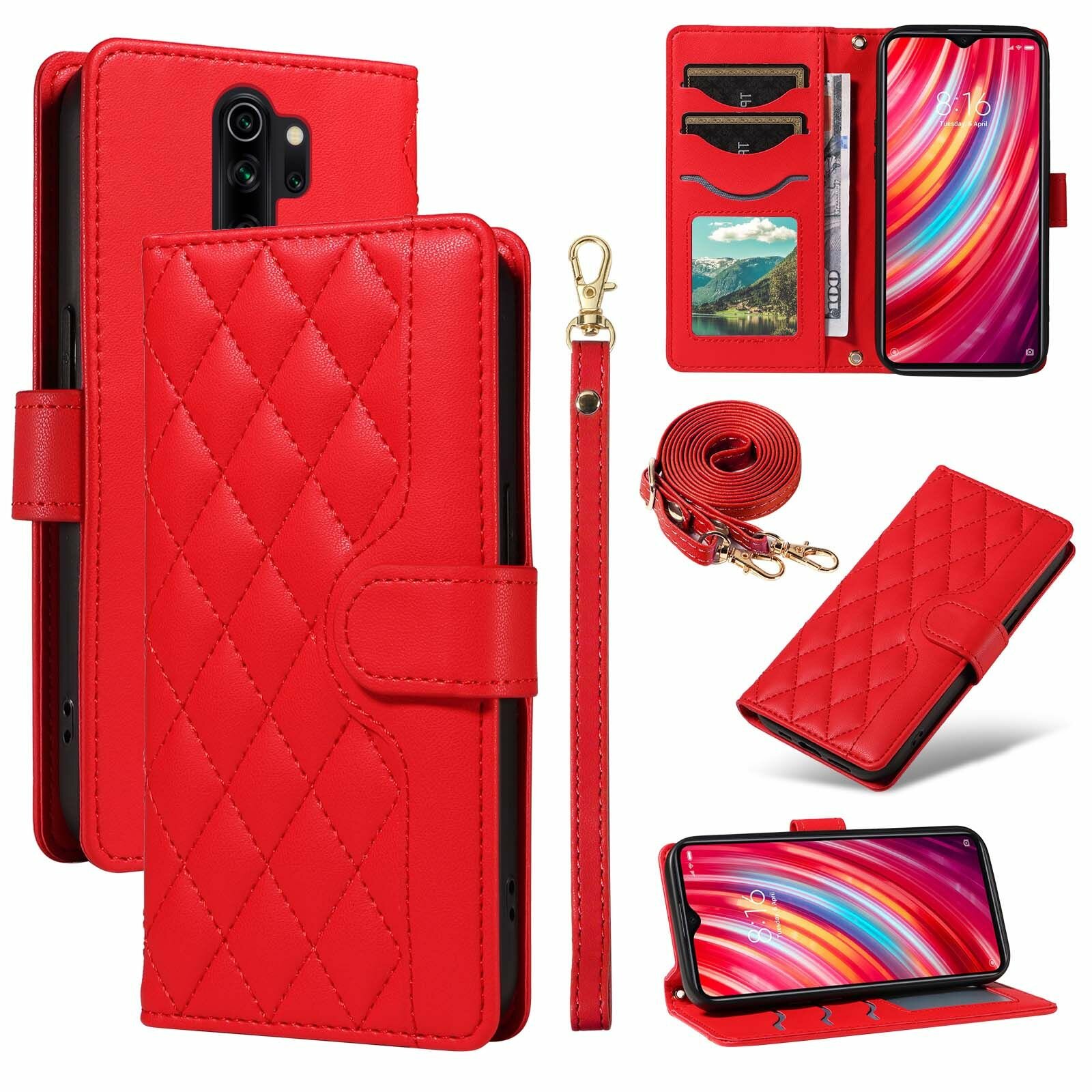 YIKATU Кожаный Чехол Для Xiaomi Redmi 9/Redmi 9 Prime/Poco M2(Редми 9/Редми 9 Прайм/Поко M2) С визитницей из экокожи, модный, против падения, подарочный, элитный, книжка