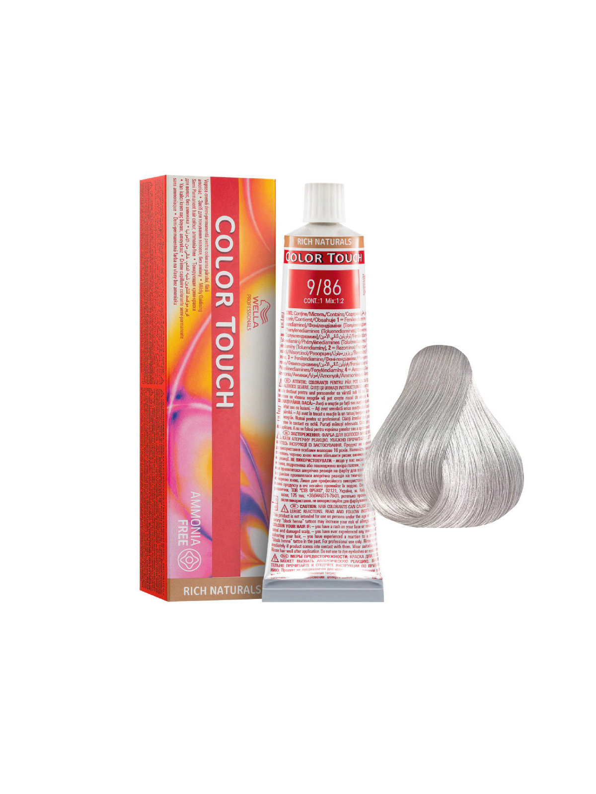 Wella Color Touch 9/86 - Тонирующая краска без аммиака очень светлый блонд жемчужно-фиолетовый 60 мл