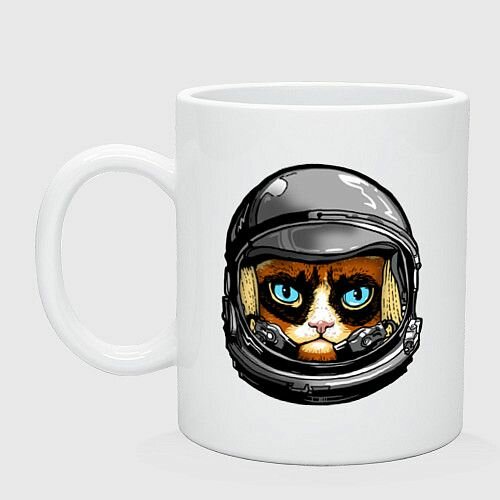 Кот космонавт Керамическая кружка
