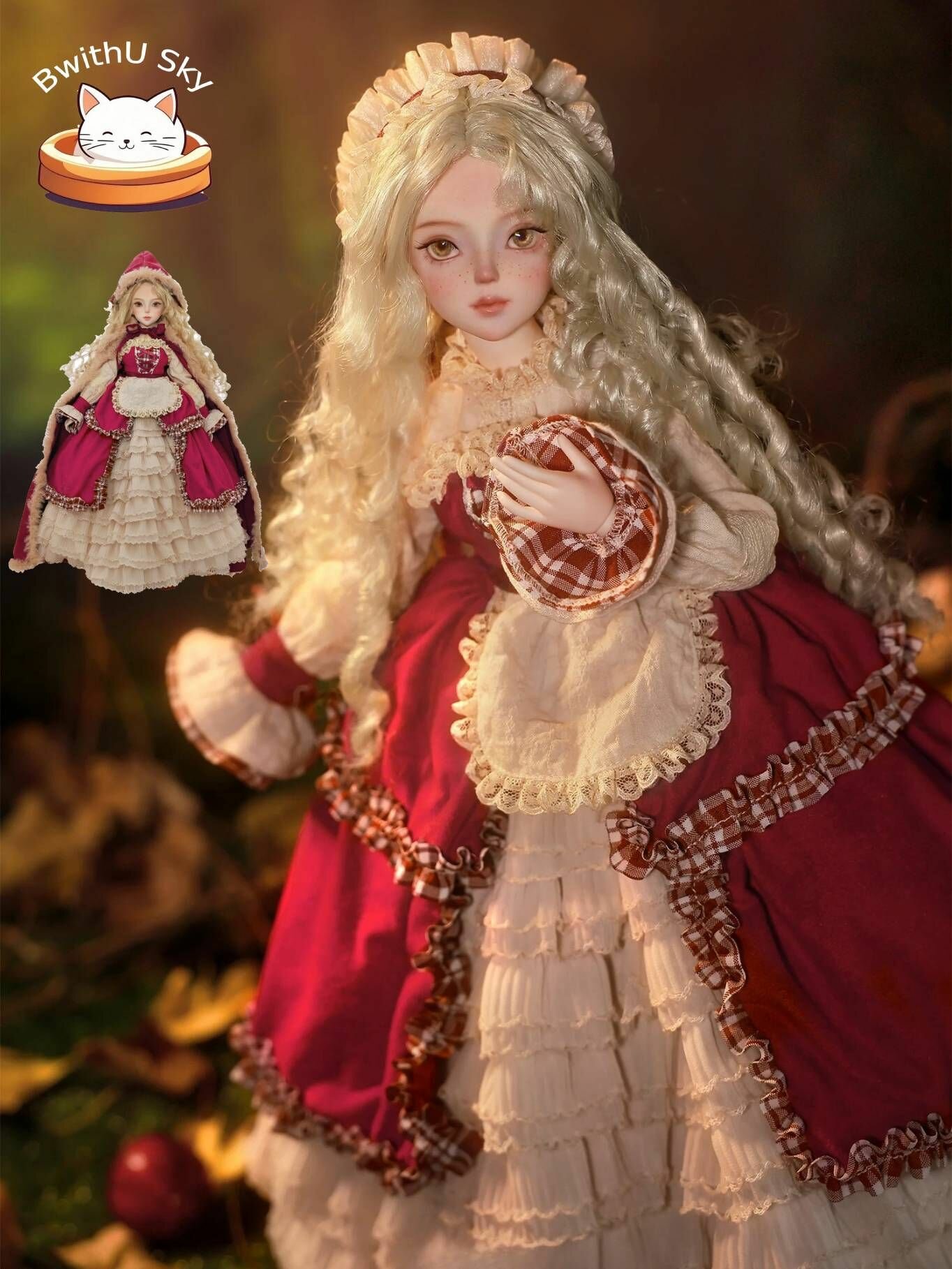 BwithU Bjd 1/4 Yican Снегурочка собирает ягоды в лесу, Кукла на шарнирах