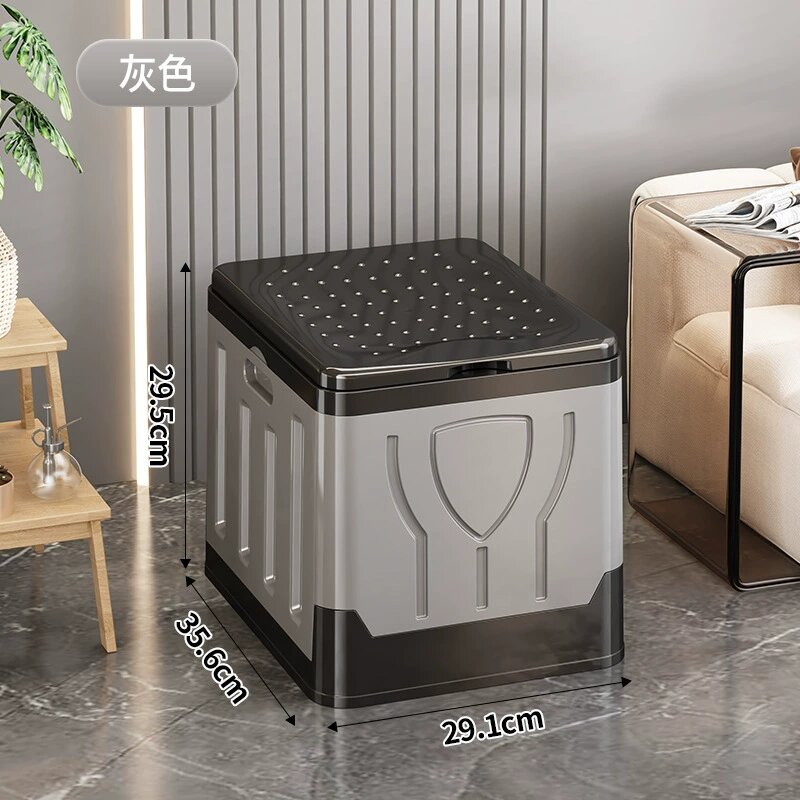 Складной туристический туалет – 30 л, черный, компактный (290×350×290 мм)