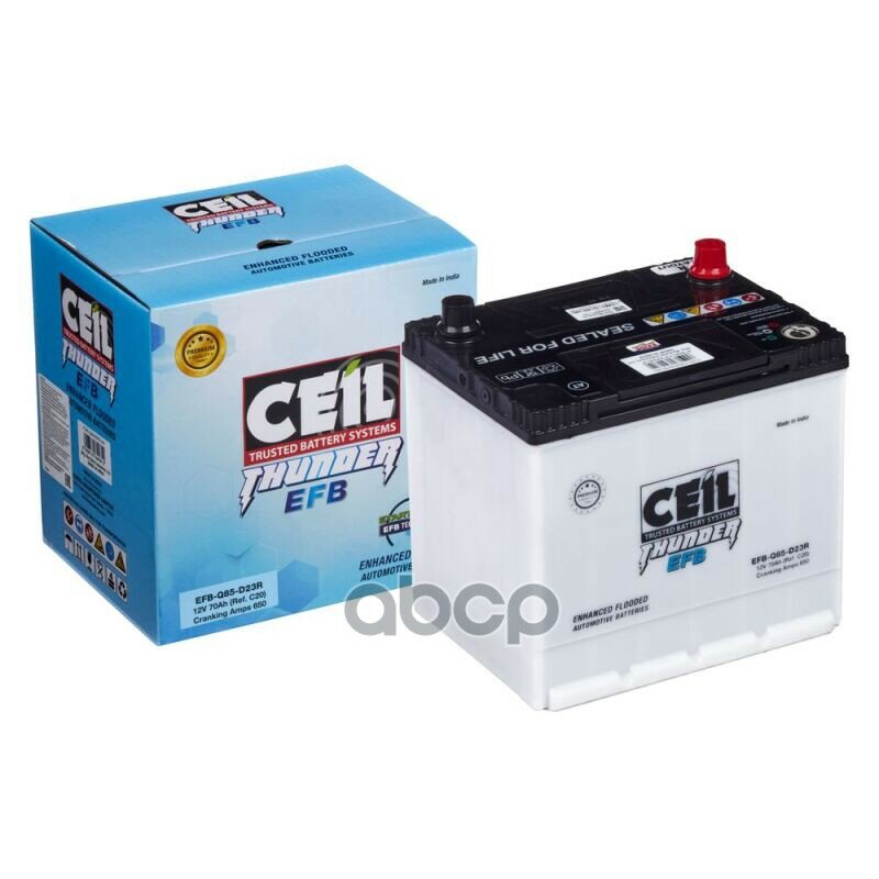 Аккумулятор CEIL JIS EFB-Q85-D23R, 70Ah, 650A, 232x172x225, бортик CEIL арт. EFBQ85D23R