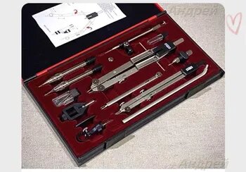 Чертежный набор "KOH-I-NOOR Hardtmuth" профессиональный (готовальня, 13 предметов) 09452B0000PE