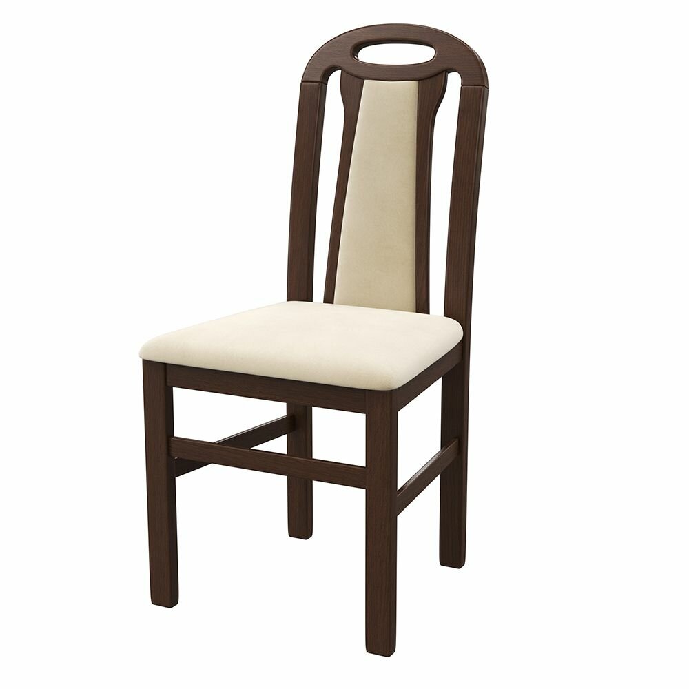 Стул деревянный астра, массив бука, темный орех кремовый