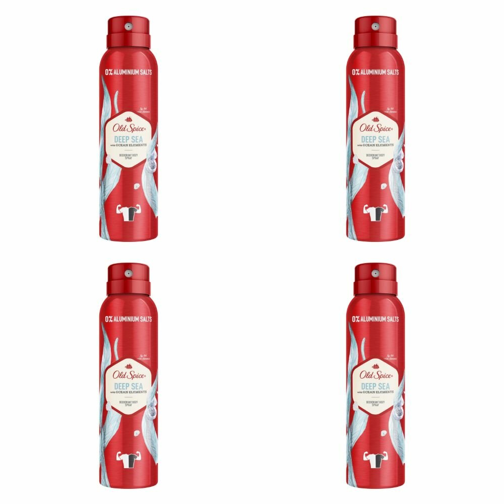 Old Spice дезодорант спрей Deep sea, 150 мл, 4 шт