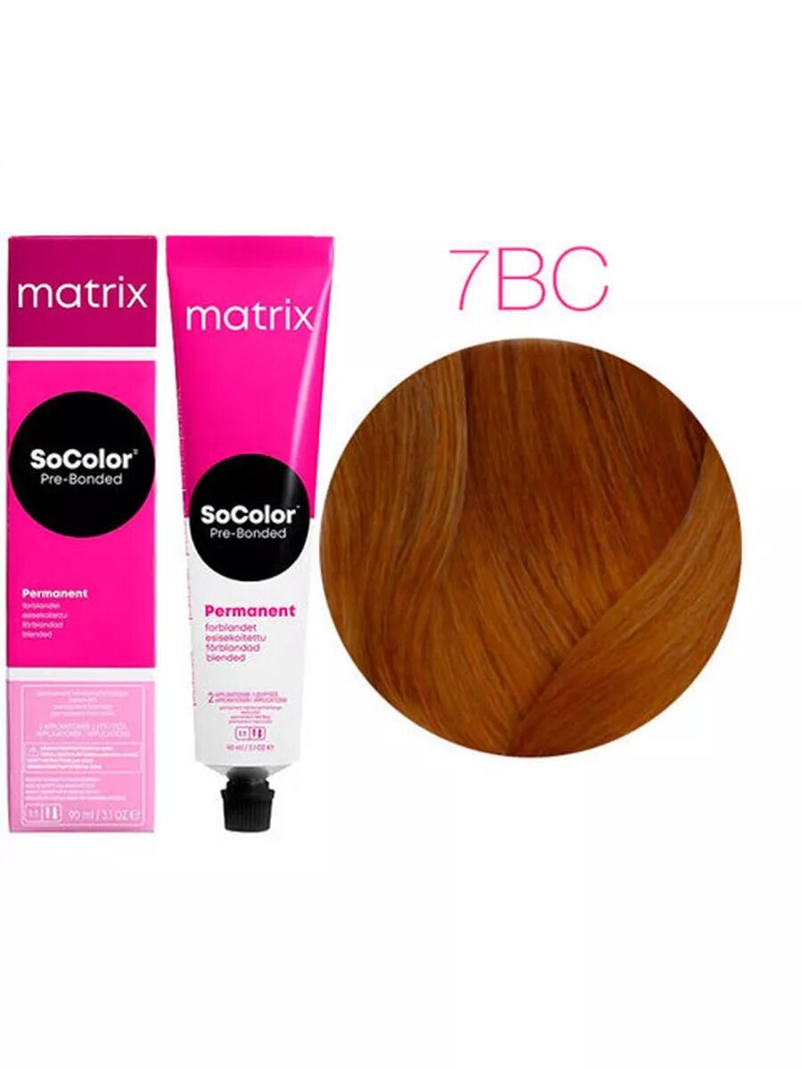 Matrix SoColor 7BC Стойкая краска для волос 90мл.