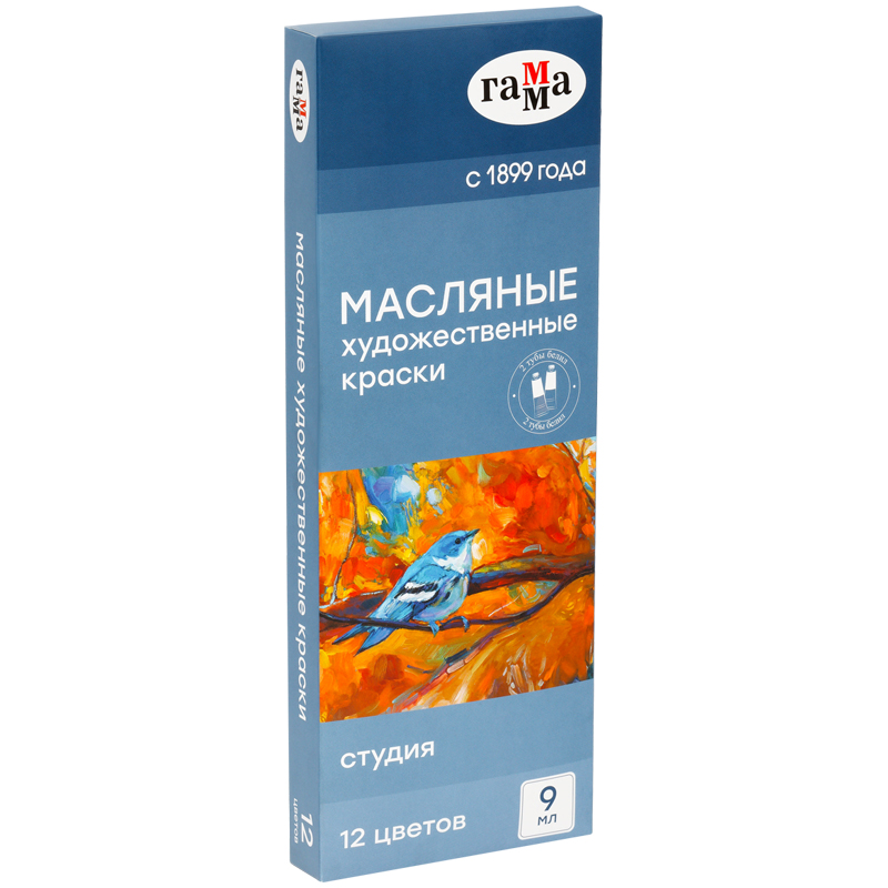 Краски масляные Гамма Студия 9мл 11цв 203007 до 10.2025 до 21.02.2026 до 01.2027 до 04.2027