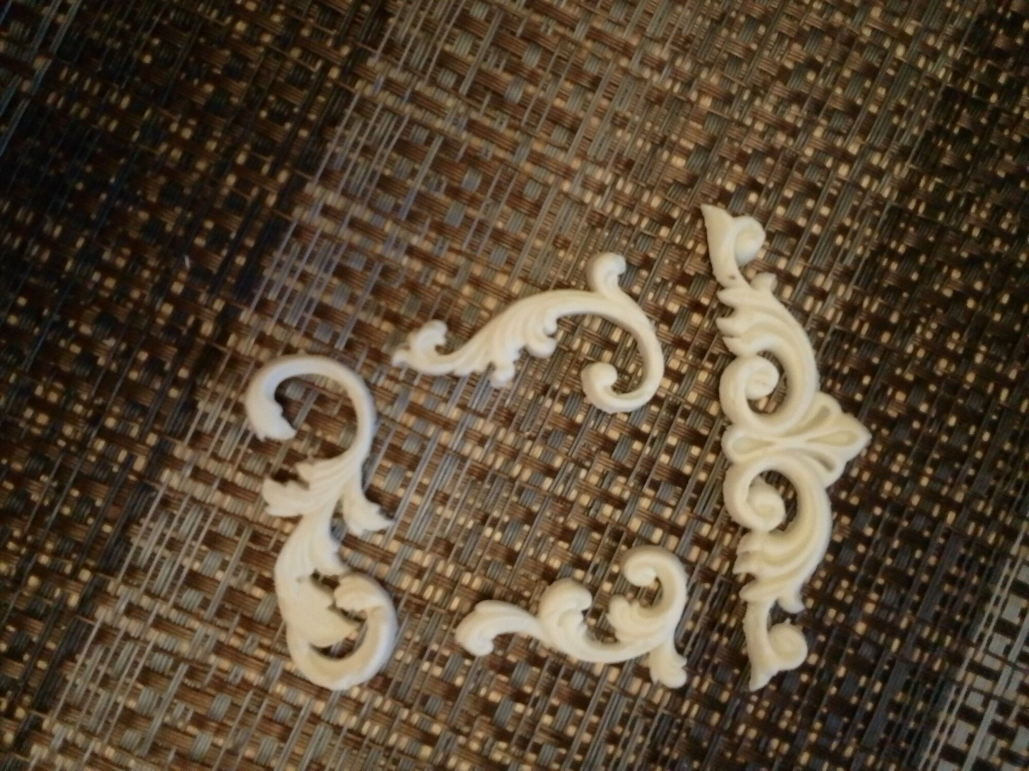 Набор для декора "Объемная Гибкая лепнина", для творчества, для декупажа и скрапбукинга, 5 штук