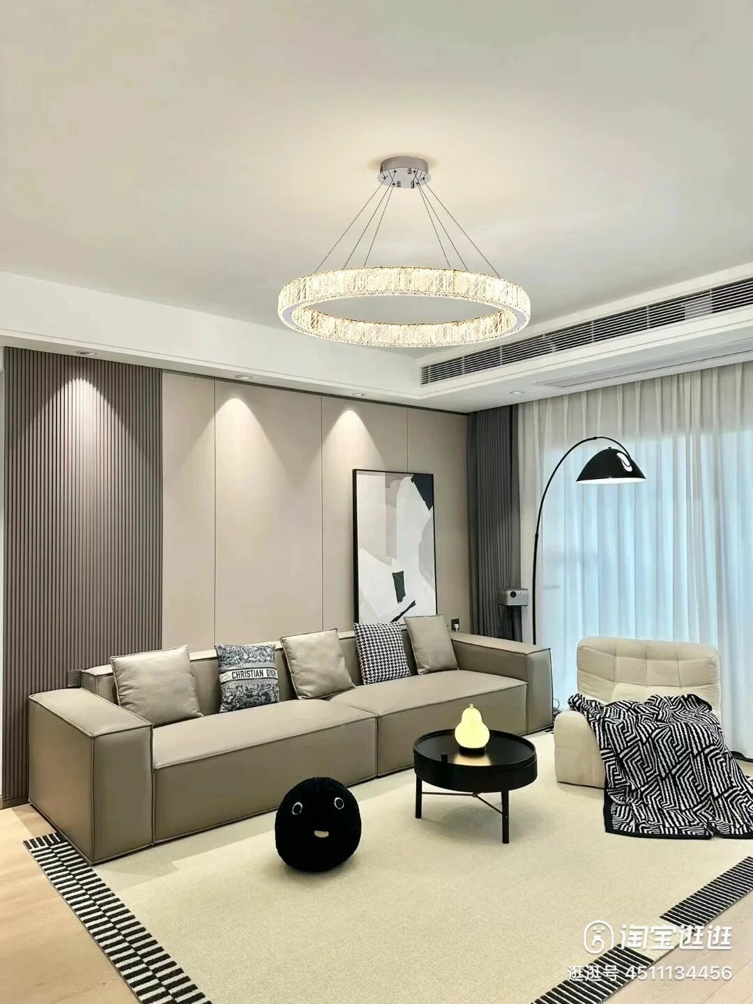 Люстра хрустальная DD91-80 Cassina для кухни/гостиной/спальни и т. д. Серебро + прозрачный 800*800MM LED 88W