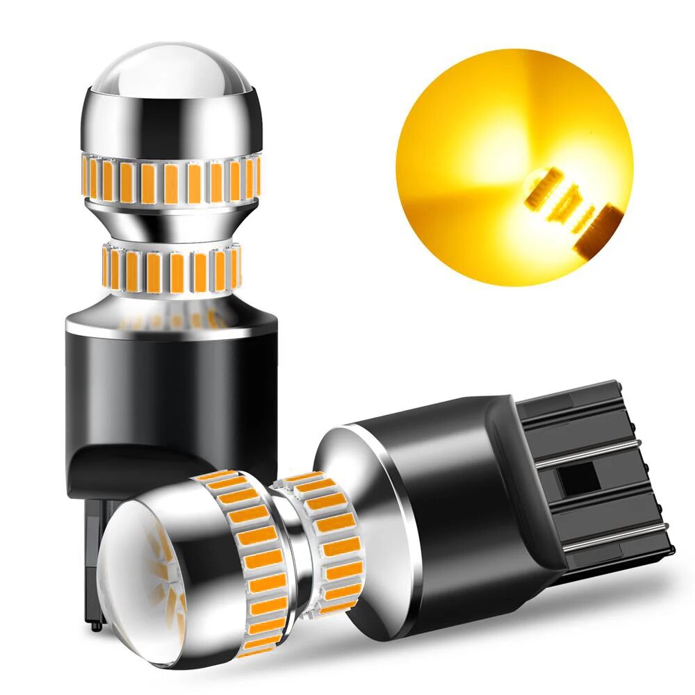 AUXITO 2 шт. T20 7443 LED Лампы Стоп-Сигналов, Желтые
