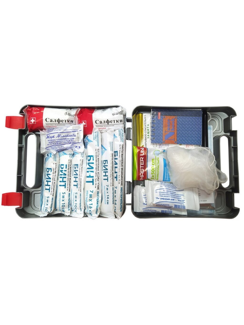 Аптечка автомобильная ФЭСТ первой помощи дорожная футляр №260н (Жгут Михайлова)
