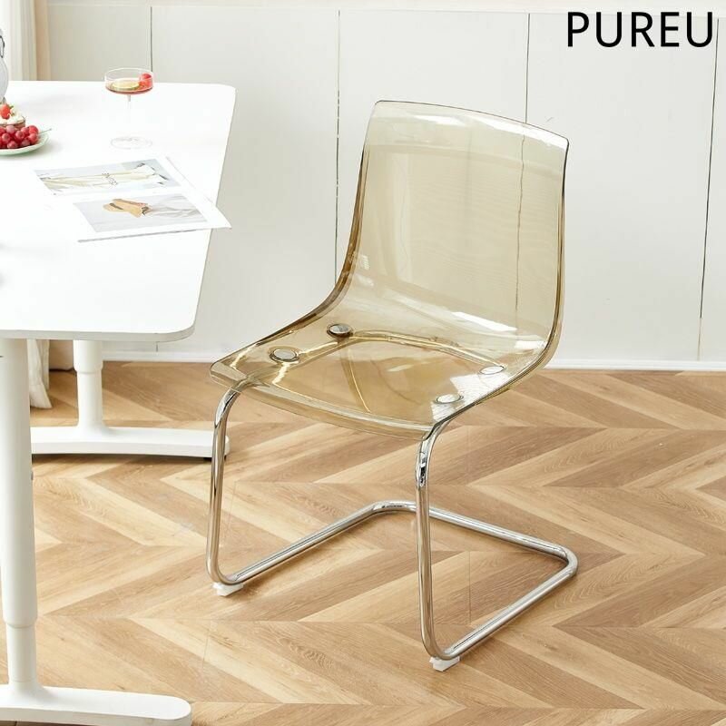 Акриловый прозрачный стул со спинкой