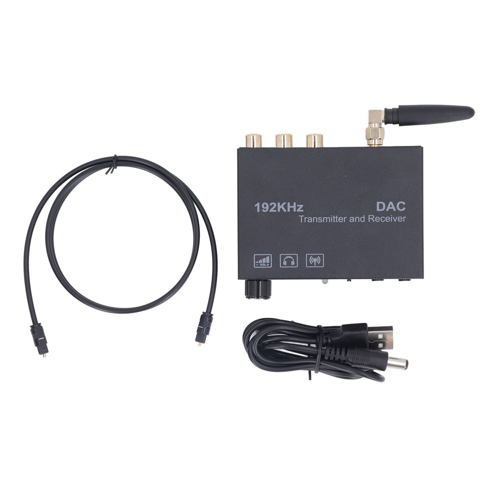 Беспроводной аудиоконвертер Bluetooth 5.3, цифро-аналоговый, оптический, коаксиальный, передатчик-приемник, регулировка громкости.