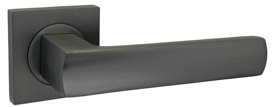 Ручка дверная для межкомнатной или входной двери BOXY графит (квадратная розетка)