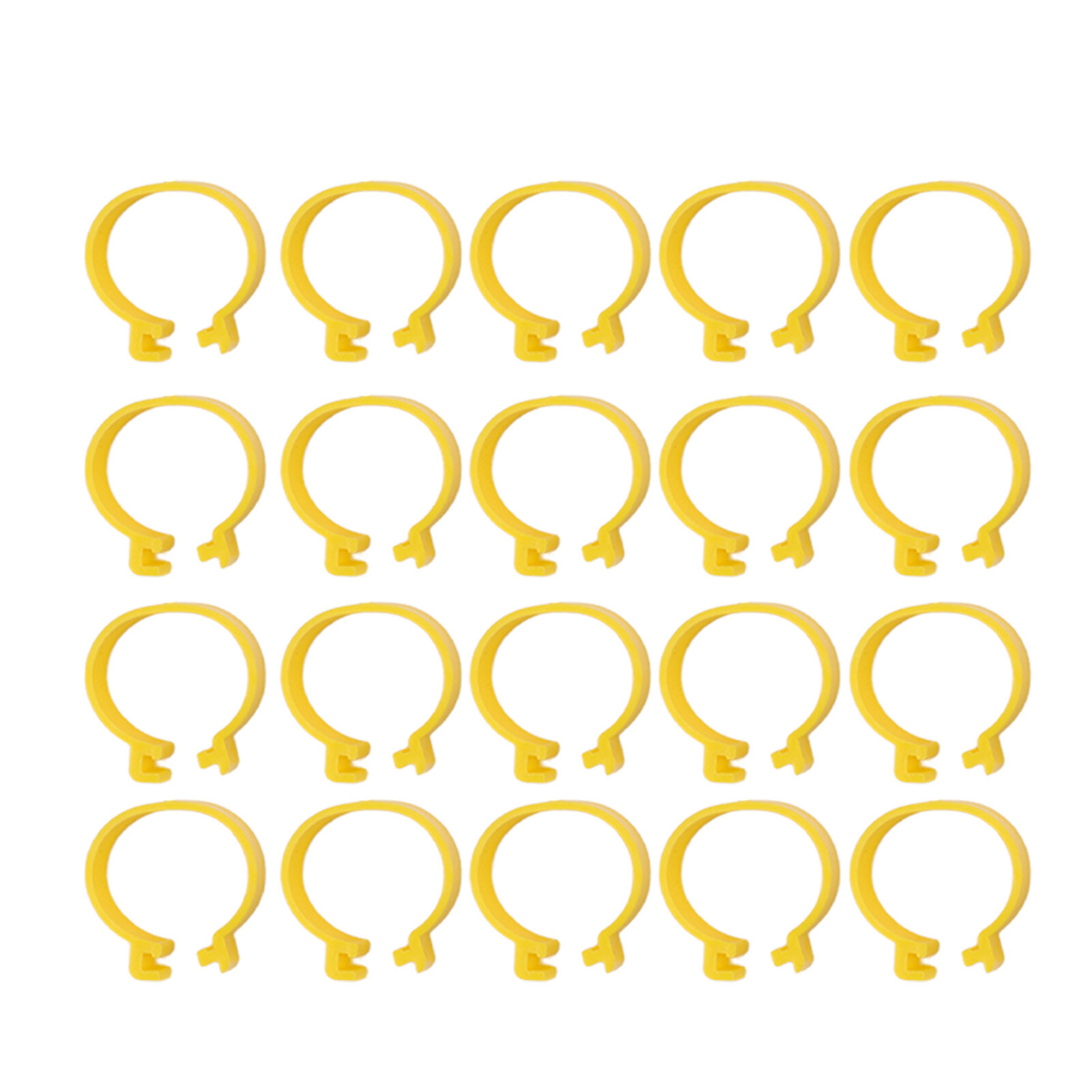 100 шт, кольца на щиколотке курицы, многоразовые пластиковые ободки для ног утки, зажимы для разведения кур, уток, гусей, желтый 18 мм/0,71 дюйма