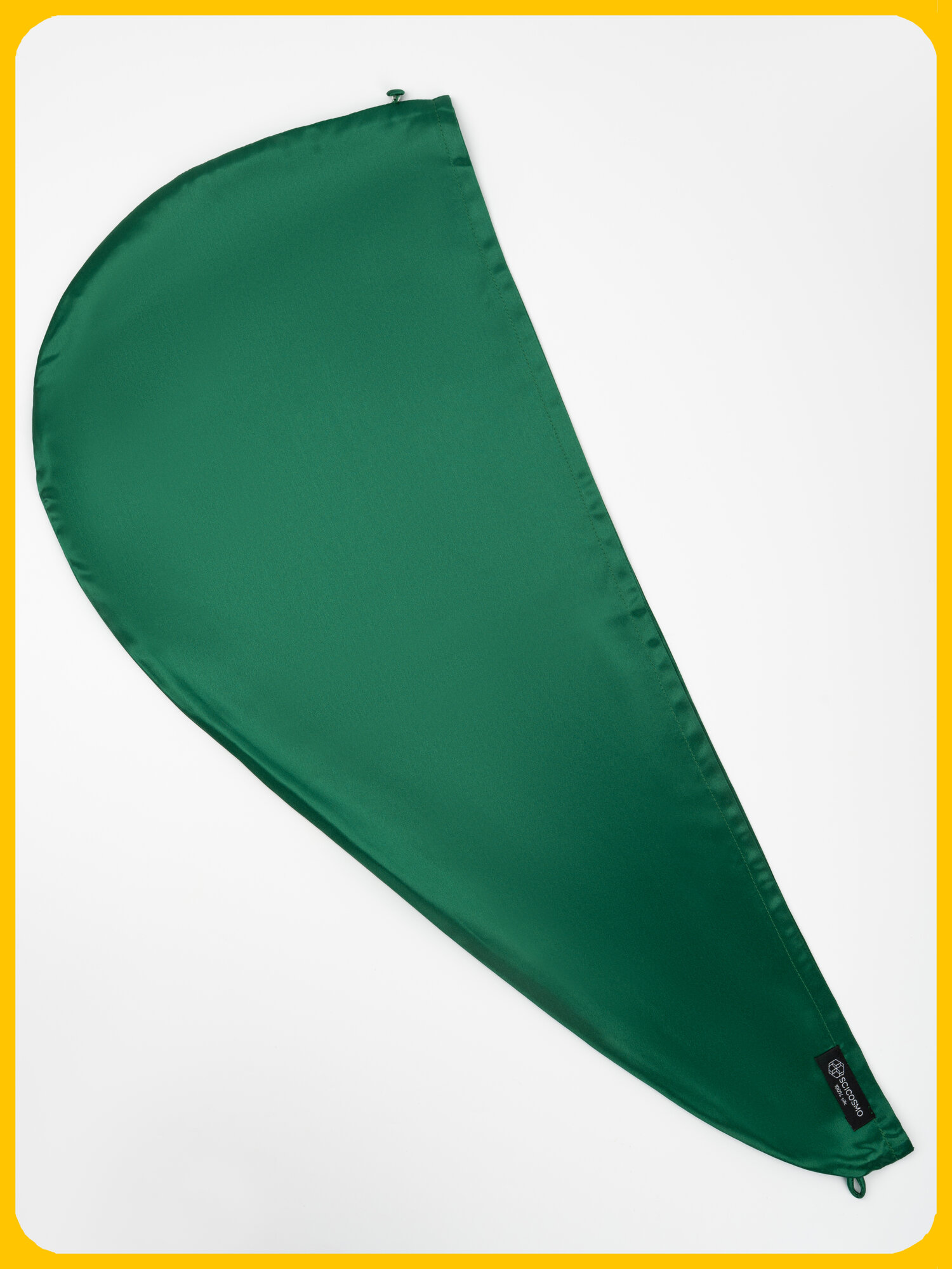 100% натуральный шелк 22 момми/Полотенце для сушки волос (тюрбан)/изумрудный цвет