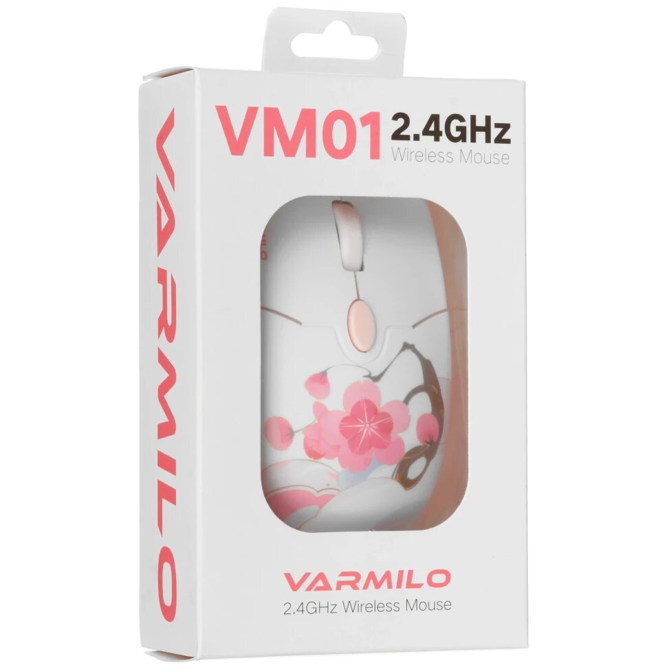 Мышь беспроводная Varmilo Sakura [VM01-V2-01], 2400 dpi, белый