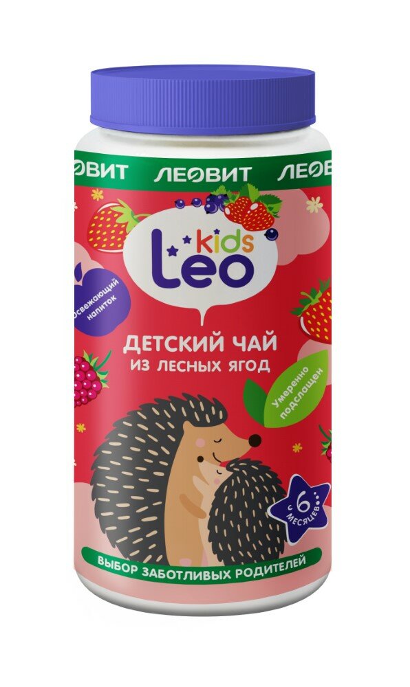 Леовит LEO KIDS ЧАЙ гранулированный быстрорастворимый из лесных ягод С 6 месяцев 200,0