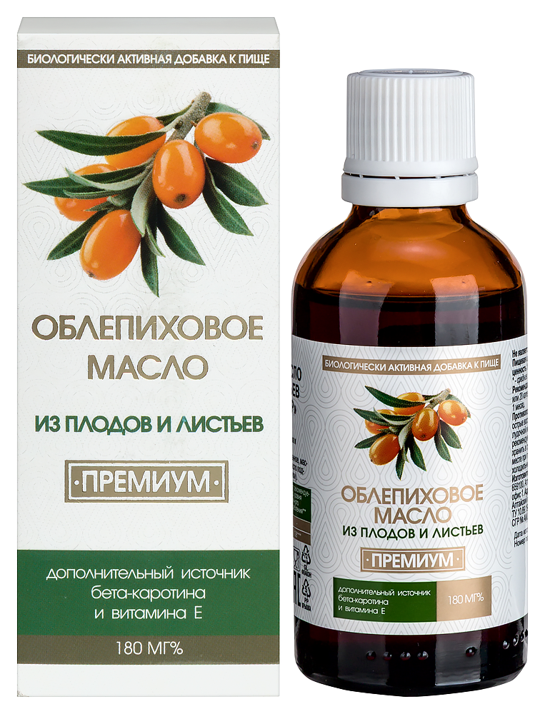 Облепиховое масло алтайский нектар премиум 180мг 50мл