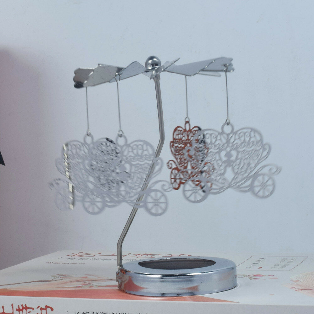 Романтическая ароматическая стеклянная чашка-карусель с оригинальной крышкой, вращающийся подсвечник в виде фонаря.