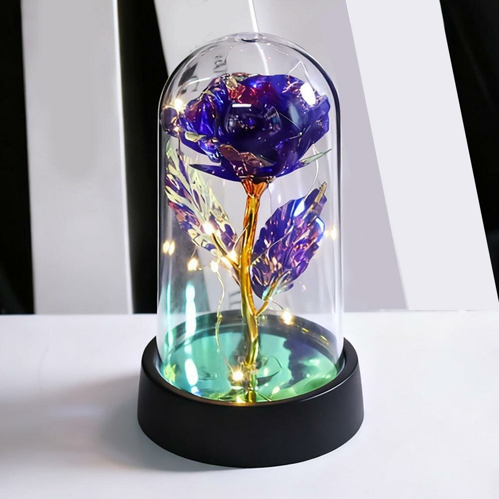 Роза в колбе с подсветкой / ночник, подарок женщине, девушке / на день рождение, новый год 2026