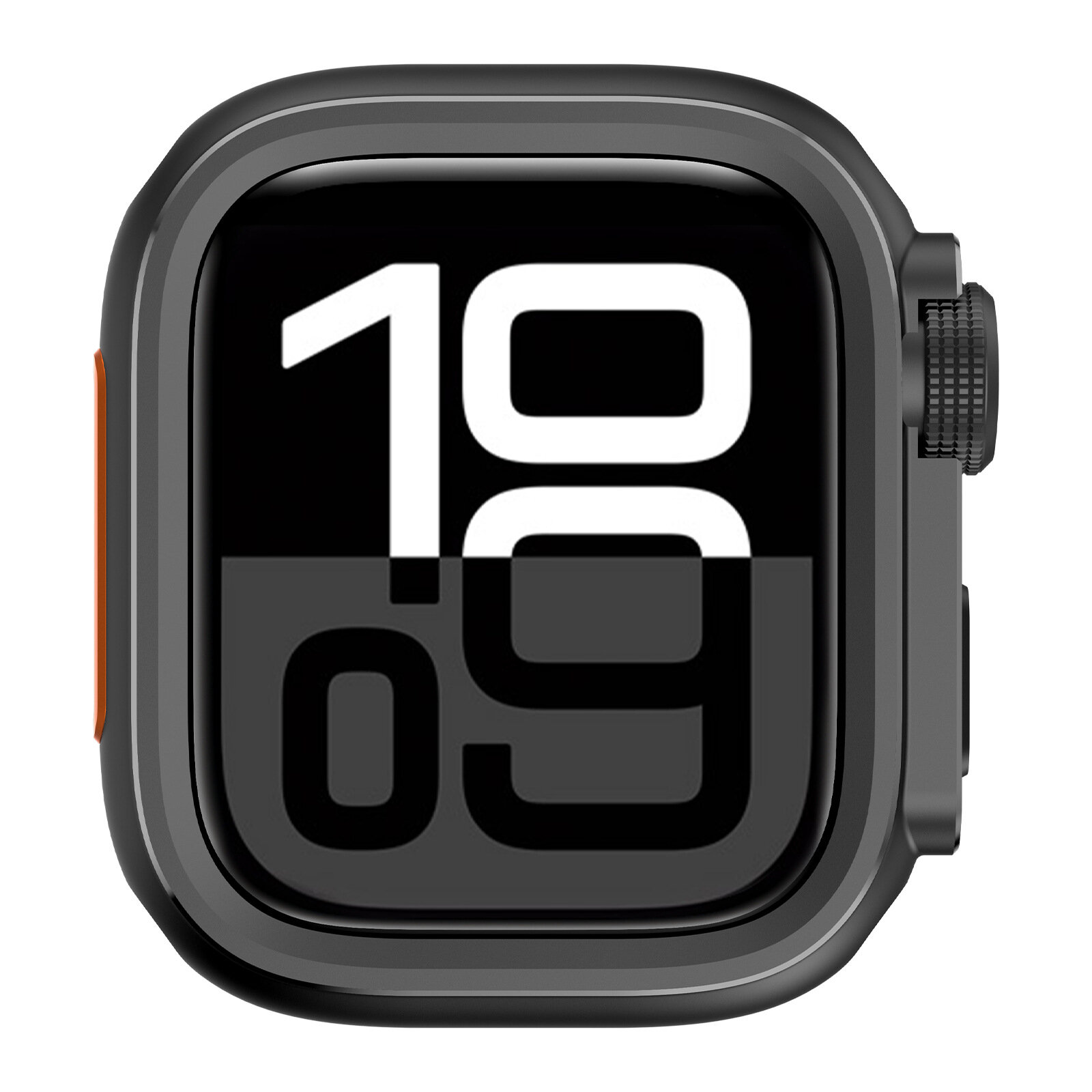 Высококачественный металлический чехол для Apple Watch S10 44 мм - черный цвет с упаковкой
