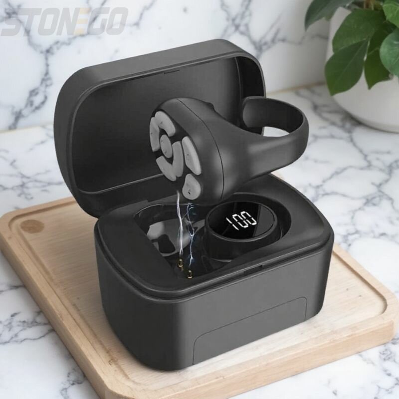 Беспроводное блуetooth-пульт-кольцо с зарядным ящиком и цифровым дисплеем для смартфонов, планшетов; перезаряжаемый 7-кнопочный скроллирующий кликер для IOS, Android, контроллер селфи и видео