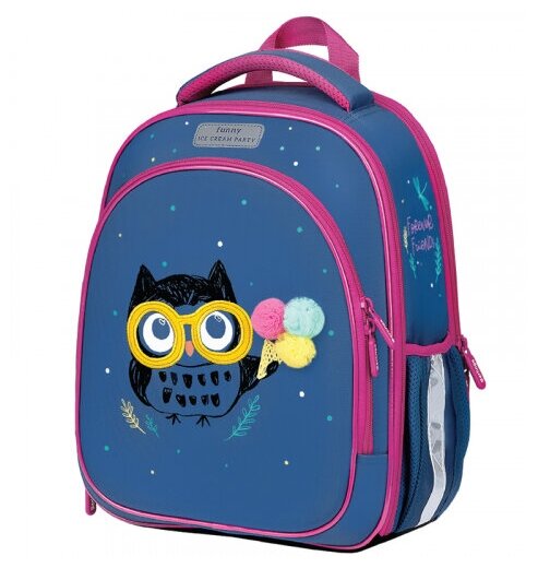 Ранец Berlingo RU07230 Expert Light Funny owl 3 отделения 2 кармана 38х28х15см